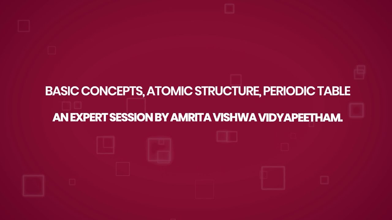 Basic concepts, Atomic Structure, Periodic Table - YouTube