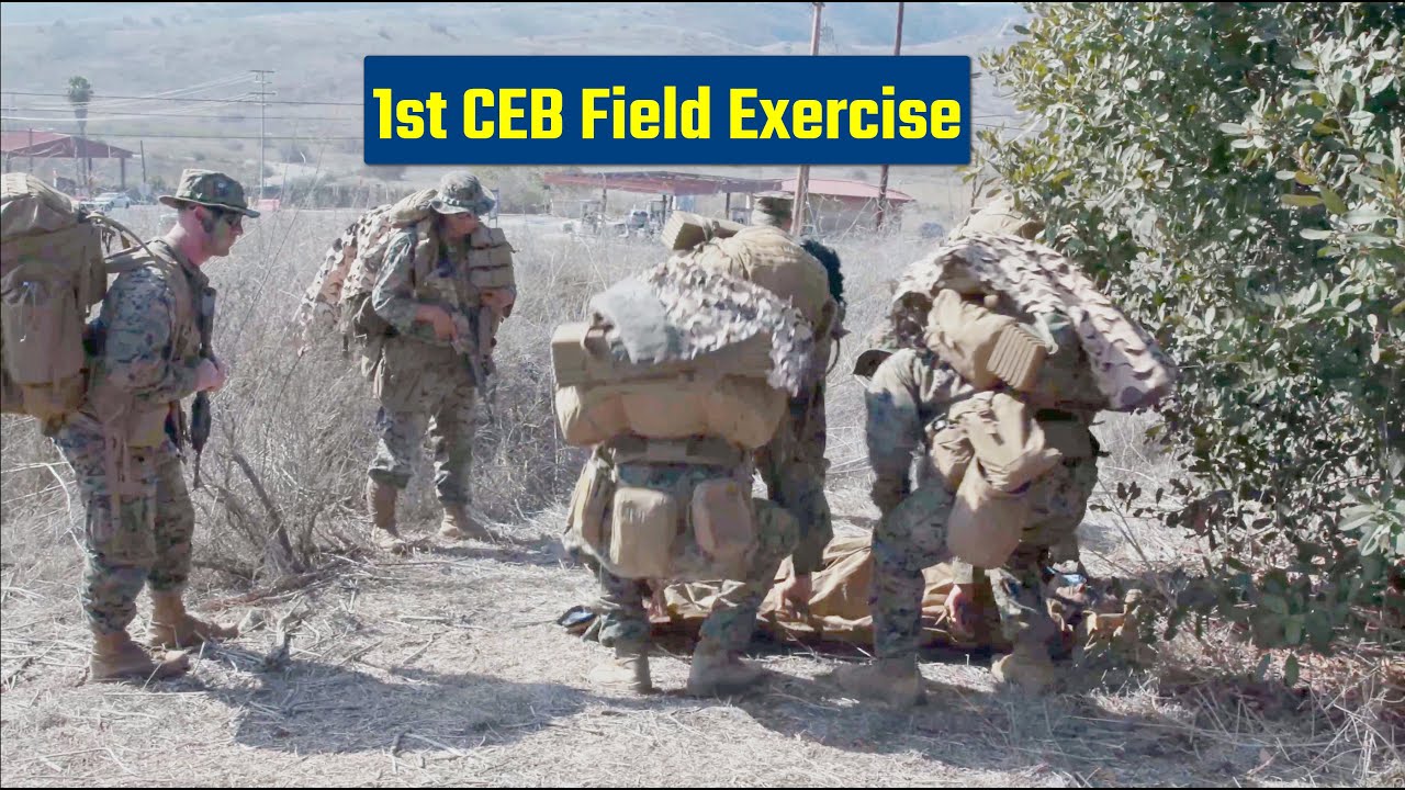 U.S. Marines and Sailors with 1st Combat Engineering Battalion (1st CEB ...