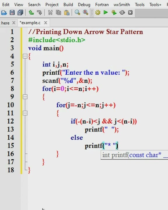 Printing Star Pattern in C | C Programming | Up Arrow Star Pattern | Down Arrow Star Pattern ...