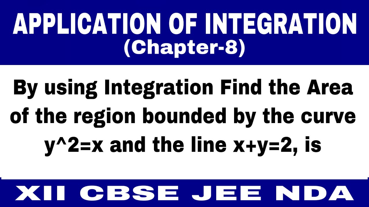 By using Integration Find the Area of the region bounded by the curve y ...
