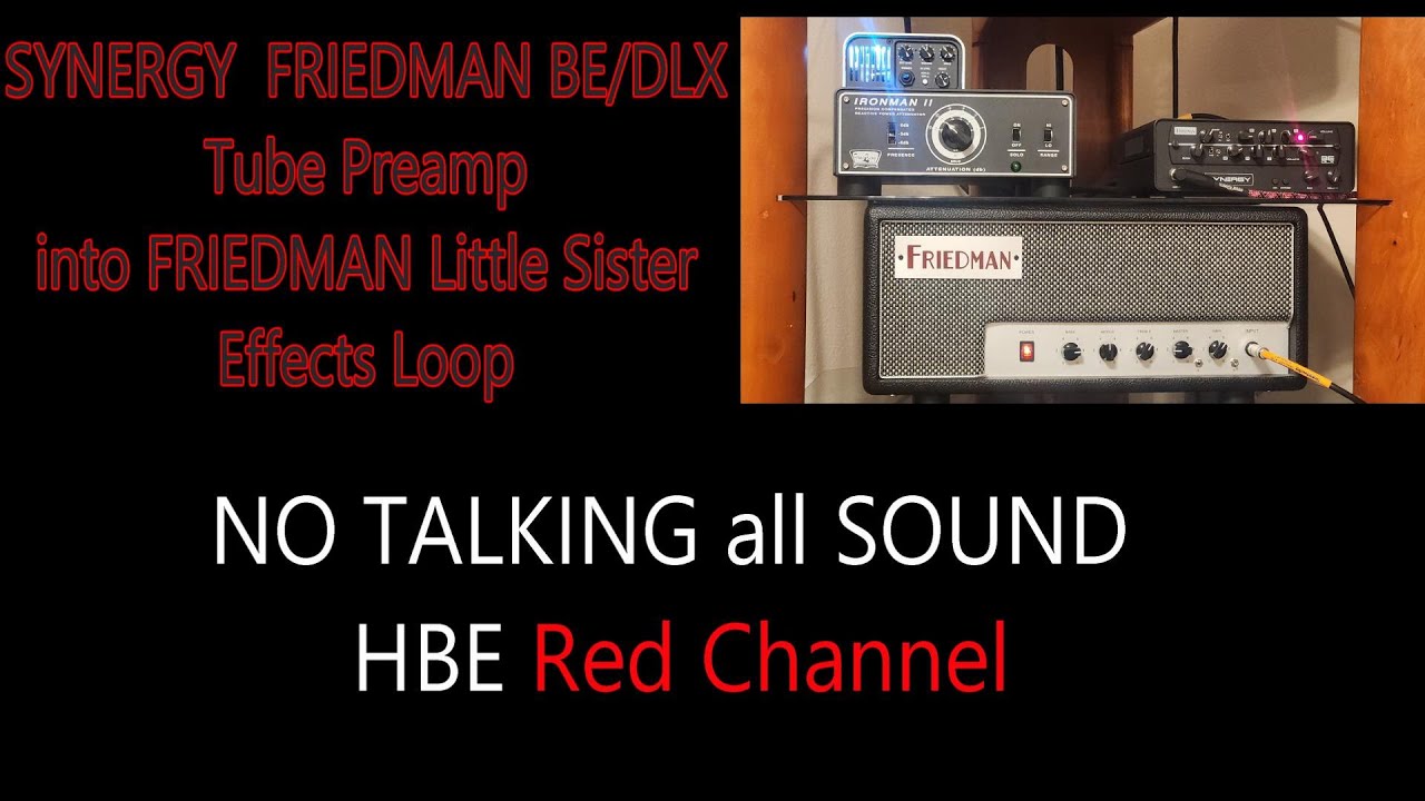 SYNERGY FRIEDMAN BE/DLX Tube Preamp into FRIEDMAN Little Sister Effects ...