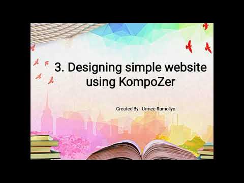 Lesson 3 Designing simple website using KompoZer - YouTube