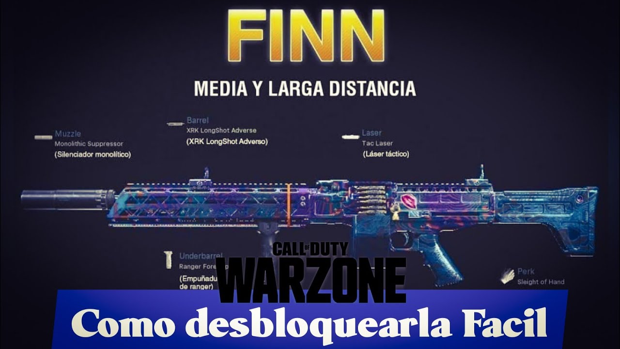 Como Desbloquear la nueva Ametralladora Ligera FiNN En Warzone, Facil y ...