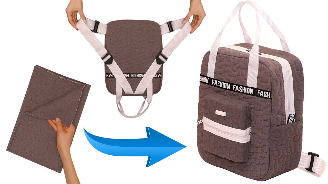 How to sew a fashionable backpack simply and easily! - YouTube