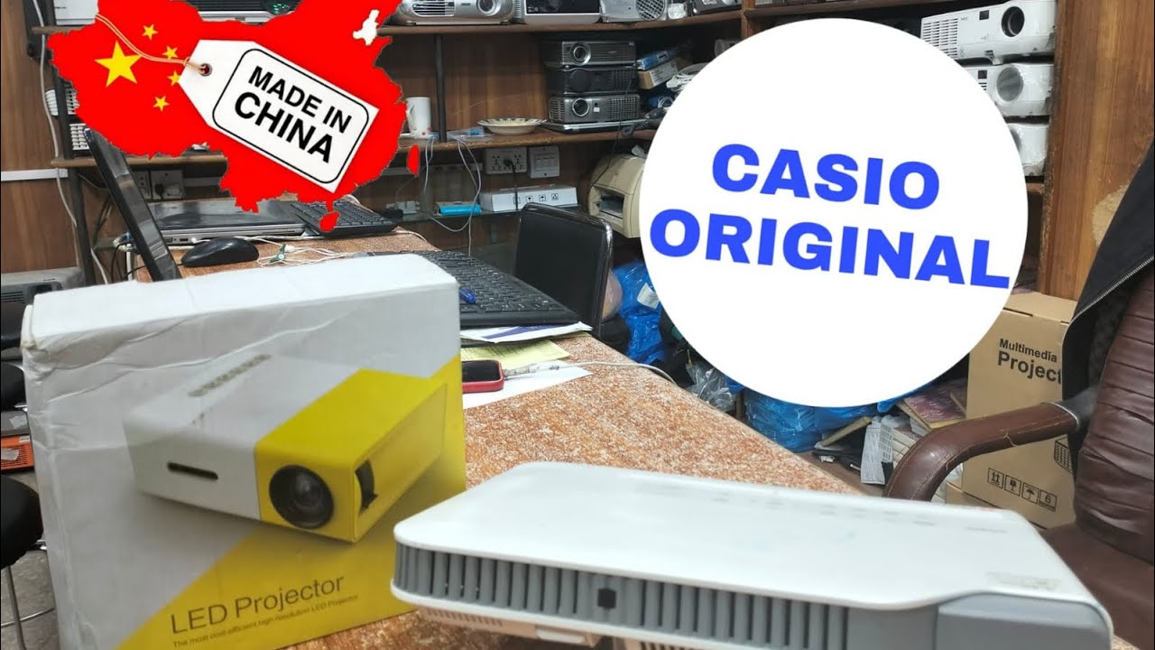 China LED projector VS Casio LED projector - YouTube