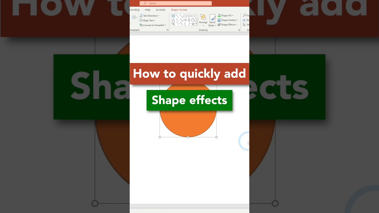 How To Add SHAPE EFFECTS To OBJECTS In PowerPoint shorts PowerPoint How To Add SHAPE EFFECTS To OBJECTS In PowerPoint shorts PowerPoint
