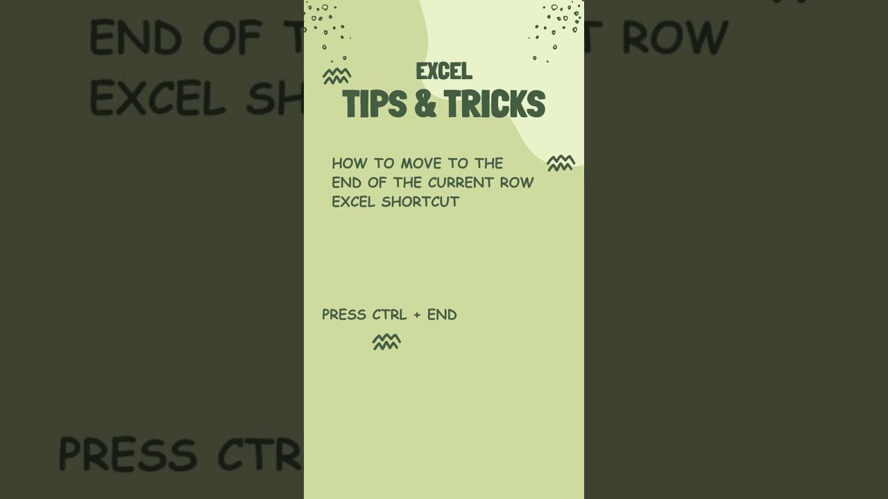 How To Move To The End Of The Current Row Excel Shortcut YouTube How To Move To The End Of The Current Row Excel Shortcut YouTube