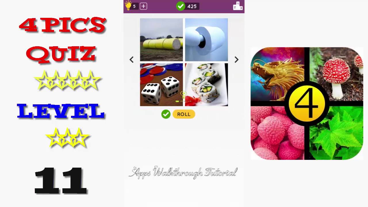 4 Pics Quiz: Guess the Word Level 11 - All Answers - Walkthrough - YouTube