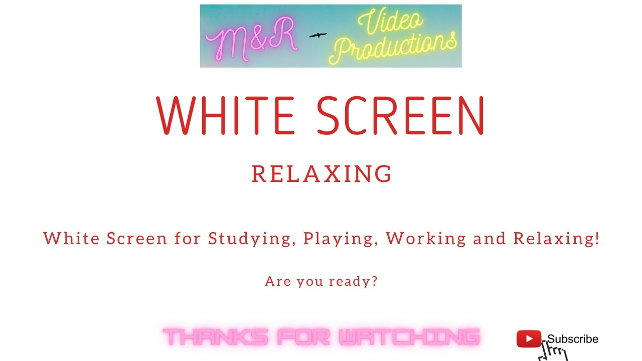 White Screen 1 hour – Schermo Bianco 1 ora – Pantalla Blanca 1 hora ...
