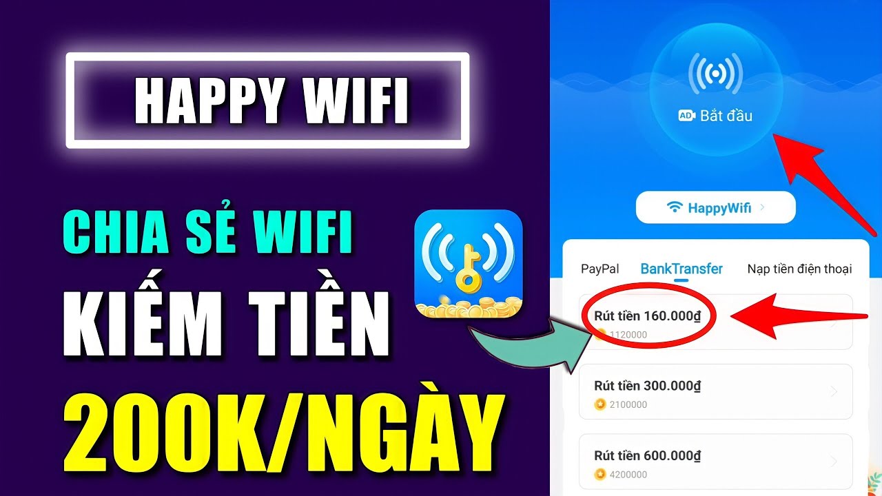 Hướng Dẫn Cách Kiếm Tiền Online Với App Happy Wifi - App Chia Sẻ Wifi ...