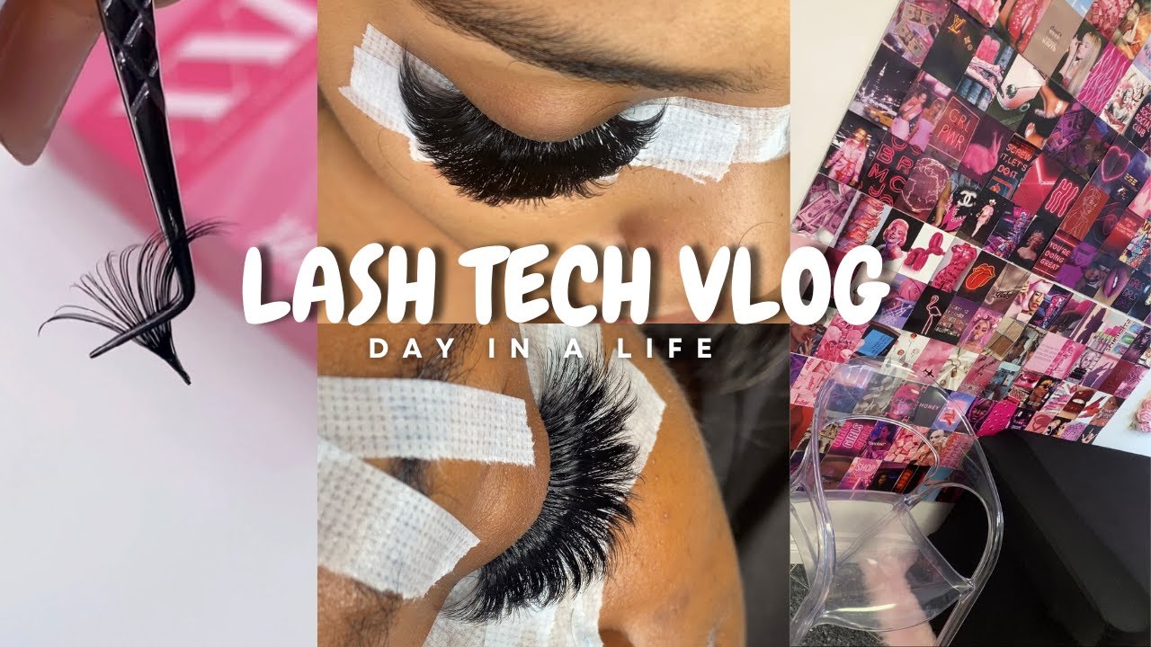 DAY IN A LIFE OF A LASH TECH VLOG - LASH WITH ME, VISION PROBLEMS FROM LASHING... - YouTube