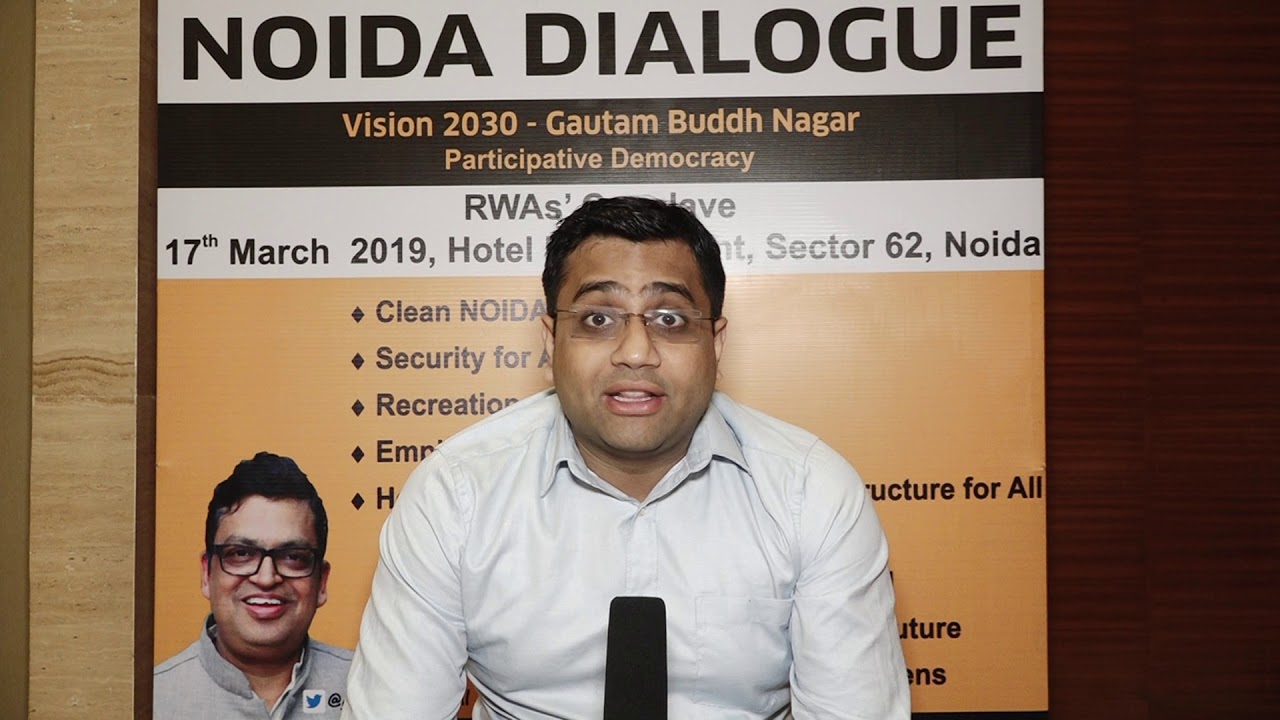 Vipul Singhal talking about challenges in NOIDA like Street Dogs, Crime ...