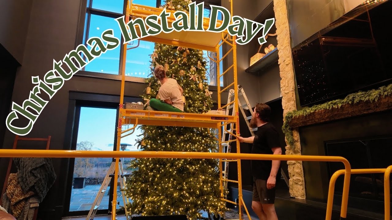 Putting Up & Decorating Our 18 Foot Christmas Tree! | Cosy Christmas ...