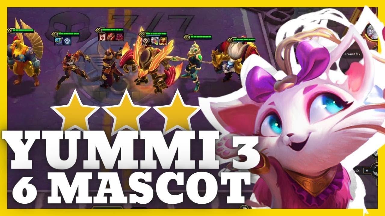 Yummi 3 ⭐⭐⭐ 6 Mascot Exodia COMP!!! | TFT set 8 | TFT best comps - YouTube