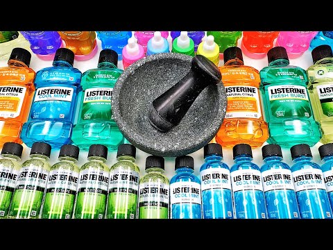Satisfying ASMR Video & Slime Fun : How to Make Rainbow Listerine Glitter Makeup Slime #GoGoSlime