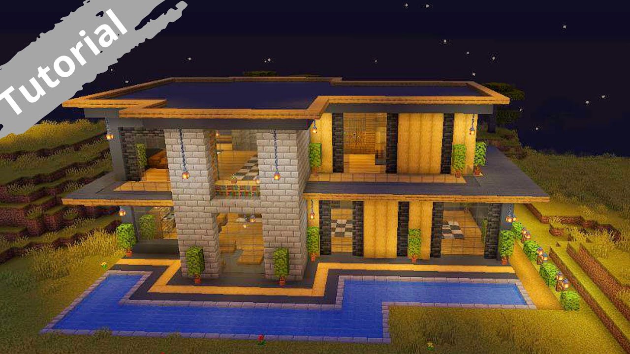 Como Construir uma Casa Moderna no Minecraft - Tutorial Passo a Passo ...