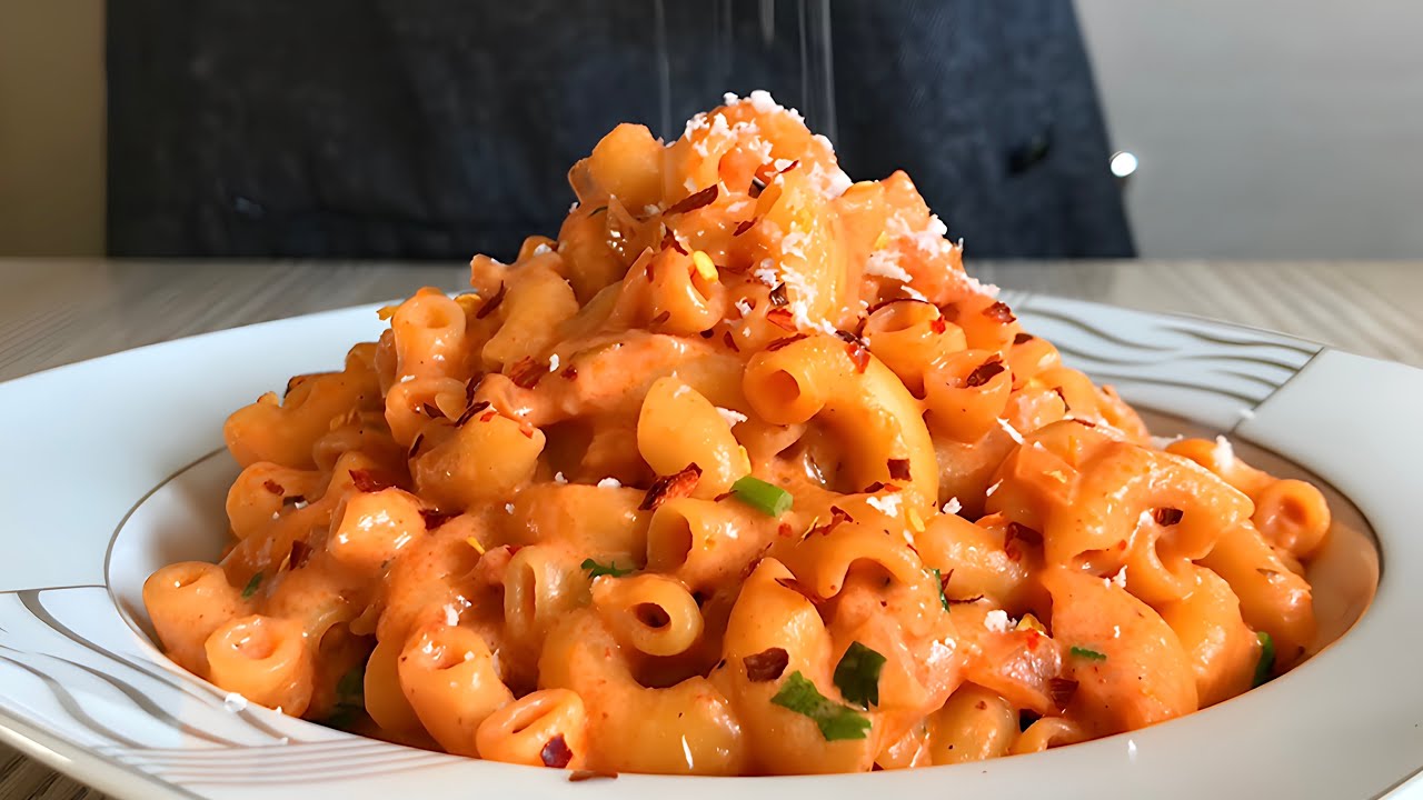 Easy Creamy Macaroni Pasta Recipe | Tasty Red Sauce Pasta | Creamy Mac ...