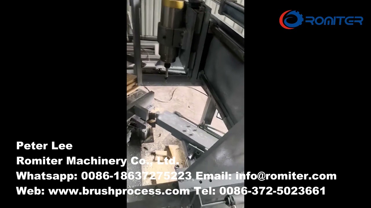 Automatic Wooden Brush Handle Raw Shape Sawing Cutting Machine - YouTube