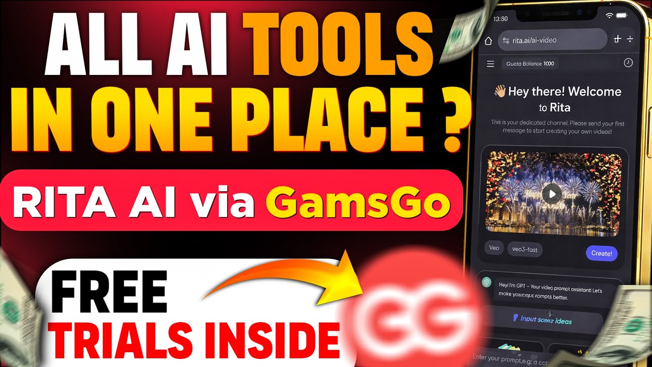 One Subscription, Multiple AI Tools | Rita AI Full Demo via GamsGo ...