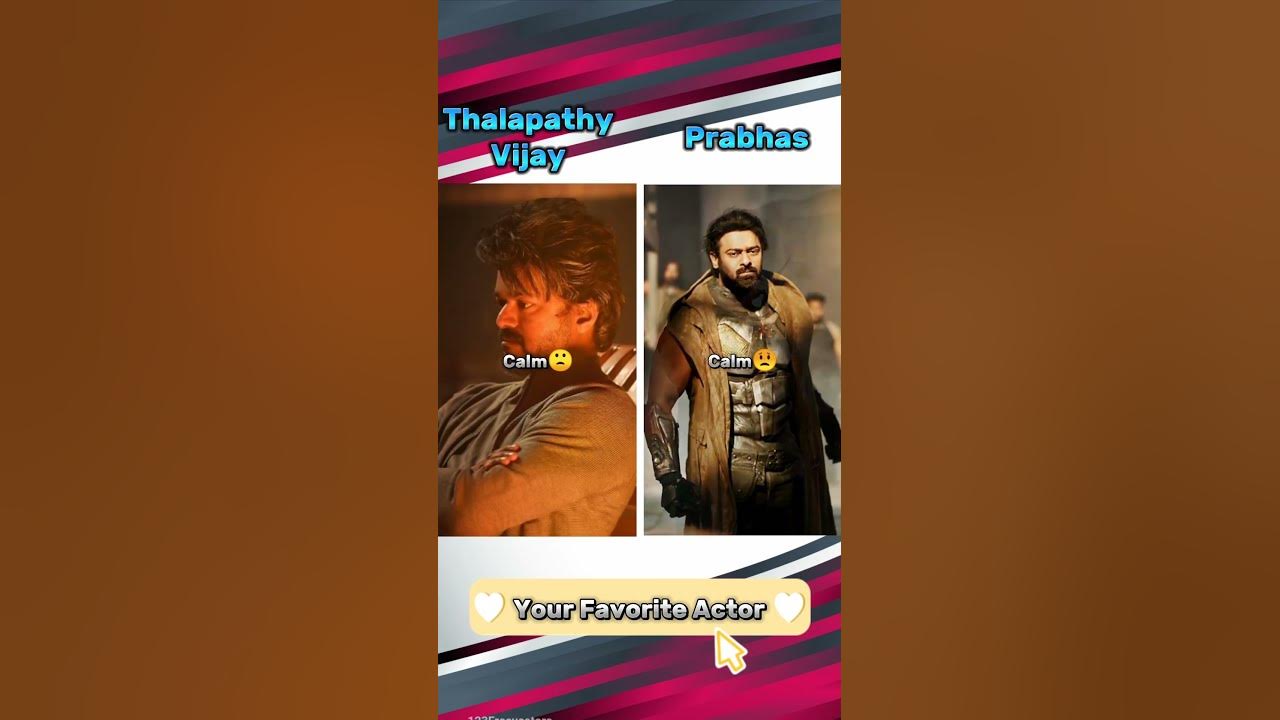 Thalapathy Vijay & Prabhas Mood Transformation #shorts #thalapathy #prabhas #thegoat #kalki # ...