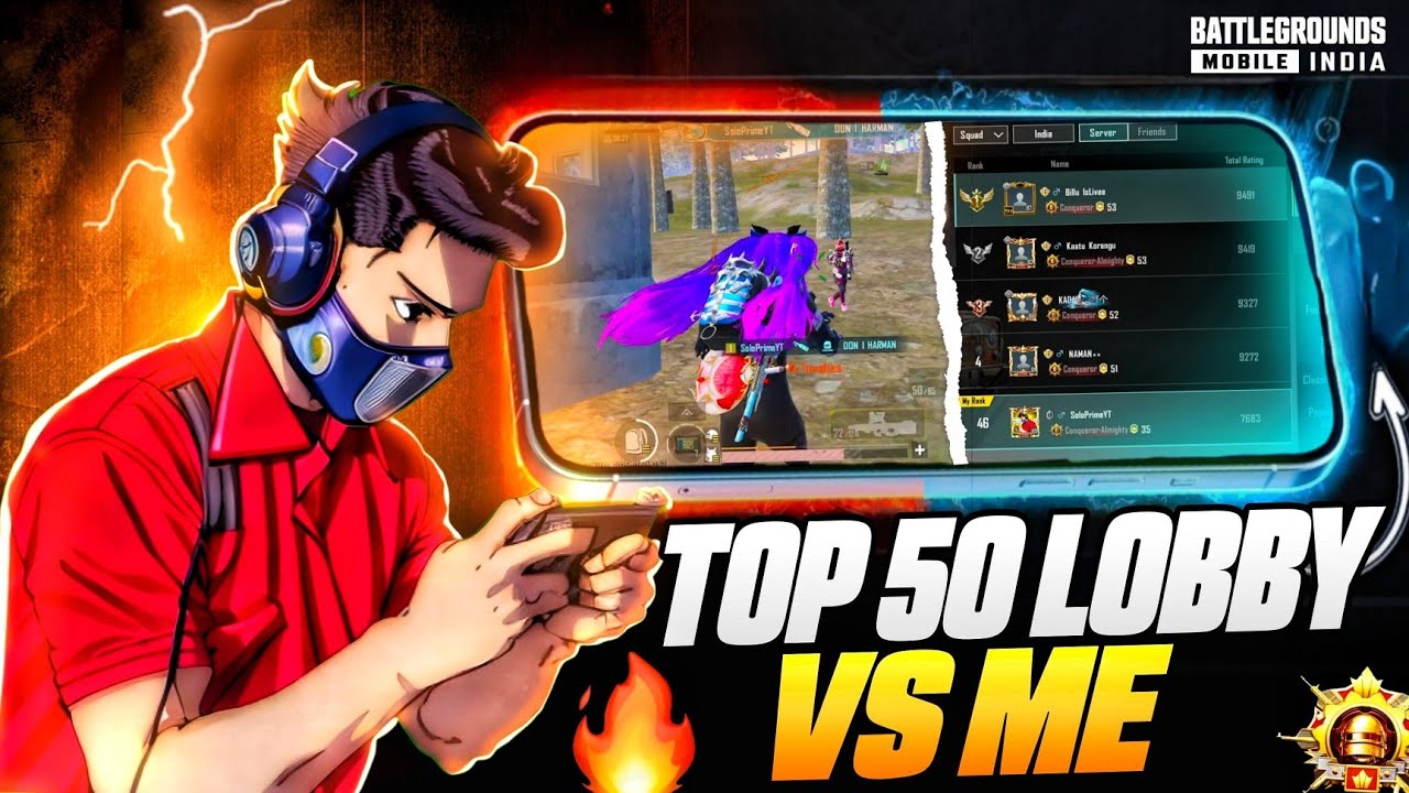 HOW I ENTERED IN TOP 50 CONQUEROR LOBBY 🥵 | TOUGHEST LOBBY GAMEPLAY ...