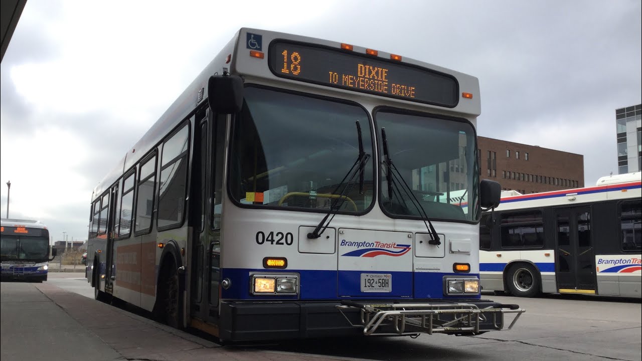 Brampton transit New Flyer D40LF 0420 - YouTube
