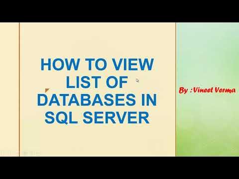 How to view list of Databases | SQL Server | Database Design | SQL Talks by Vineet | VINEET ...