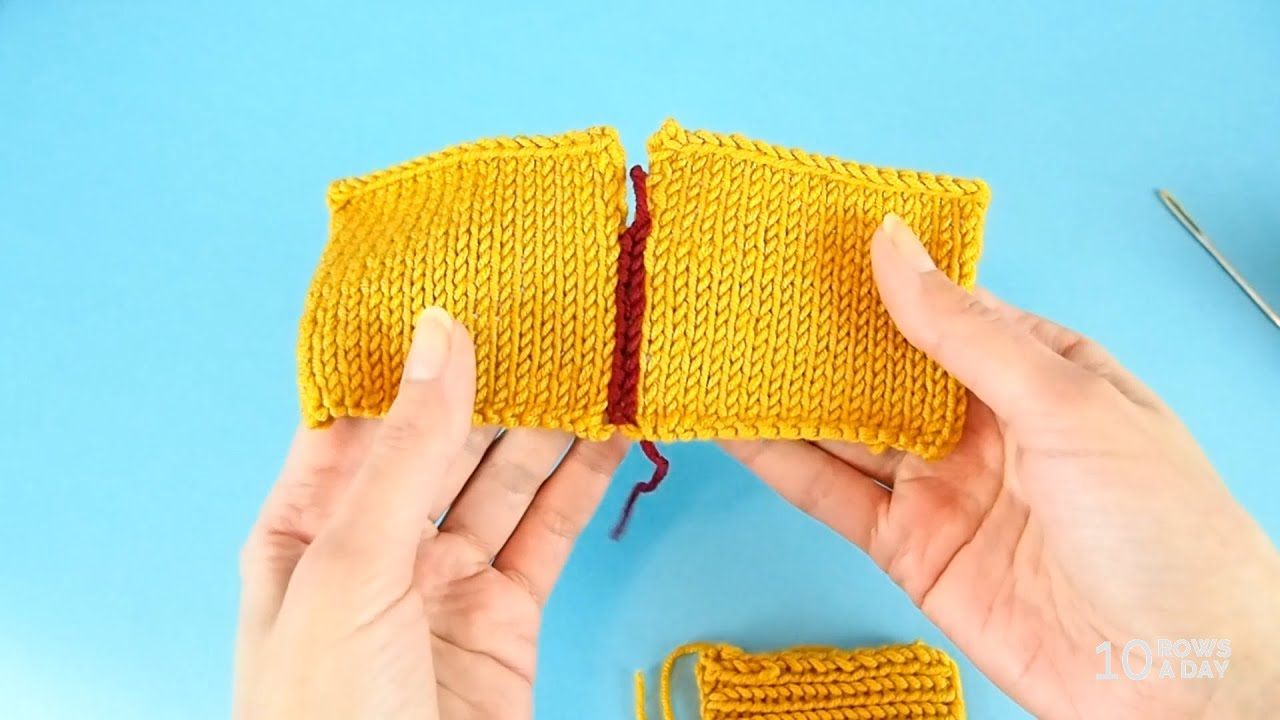 How to Seam Knits With a Square Chain Stitch - YouTube