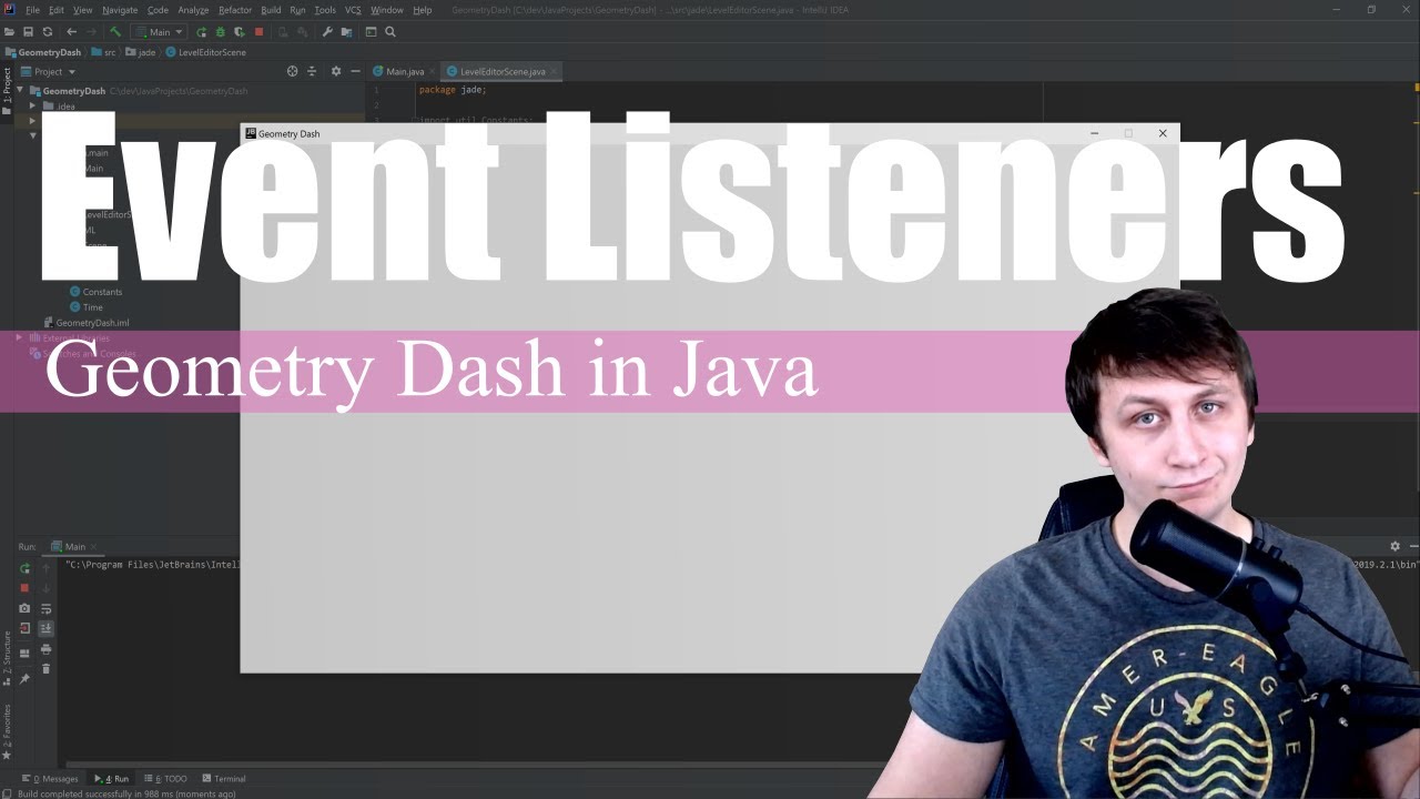 Event Listeners Coding Geometry Dash In Java 2 Youtube