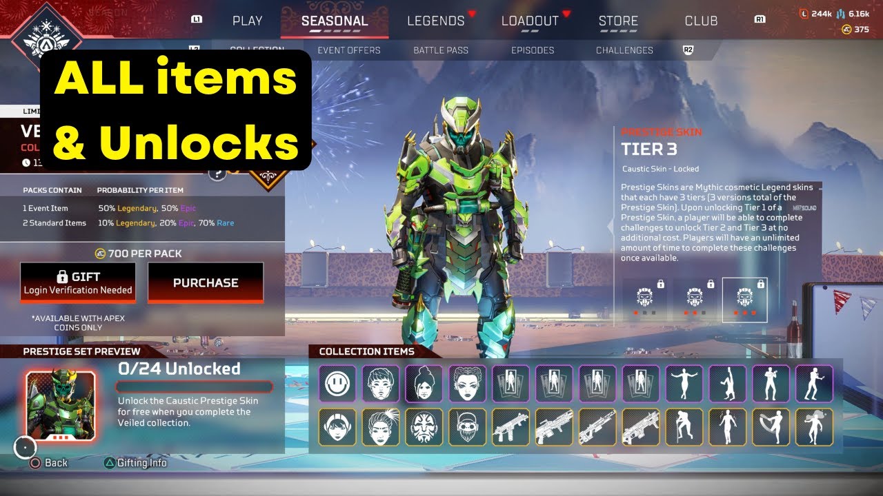 Apex Legends: "Veiled" Collection Event ALL items & Unlocks + Store ...