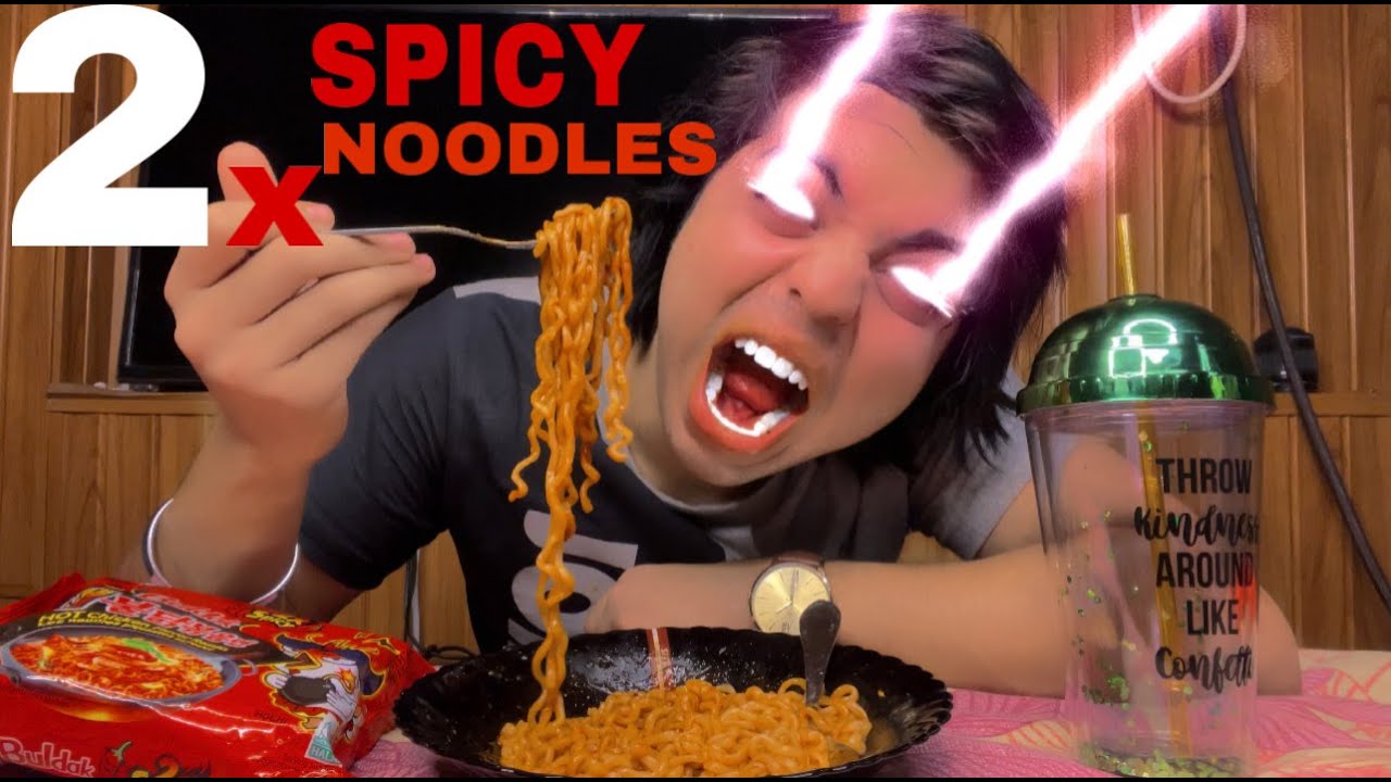 ASMR 2x Nuclear Fire Noodles Mukbang - YouTube