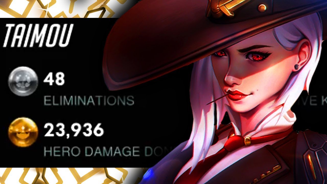 Taimou BEST ASHE?! 48 ELIMS! 23k DMG! [ OVERWATCH SEASON 15 TOP 500 ...