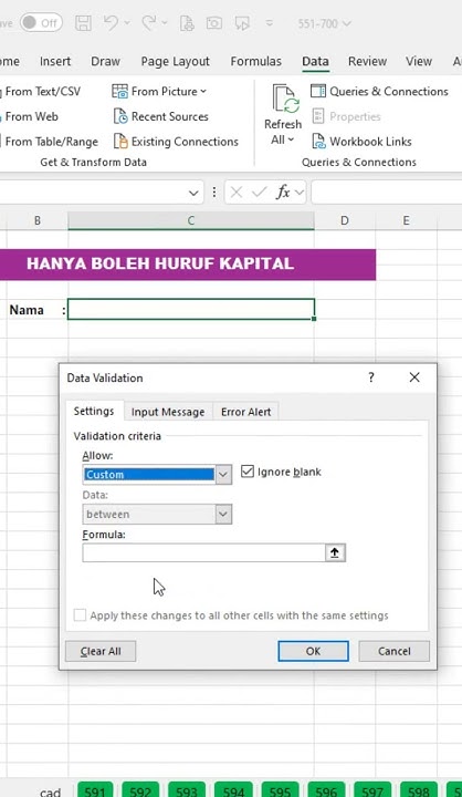 Trik Excel - Hanya Boleh Input Huruf Kapital di Excel #excel #tipspraktis #exceltips # ...