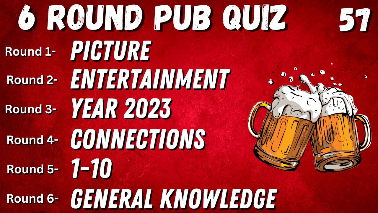 Virtual Pub Quiz 6 Rounds: Picture, Entertainment, Year 2023, 1-10 ...