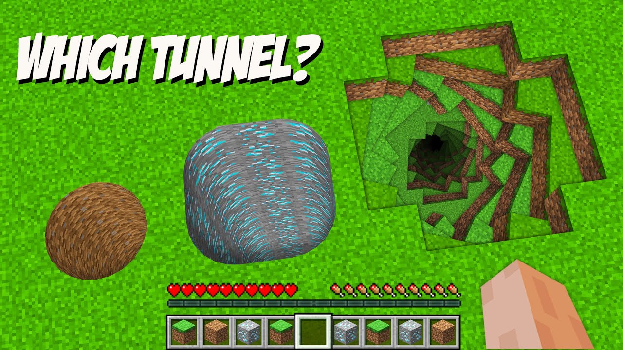 WHICH DEEPEST TUNNEL IS BETTER? NEW SECRET TUNNELS in Minecraft! - YouTube