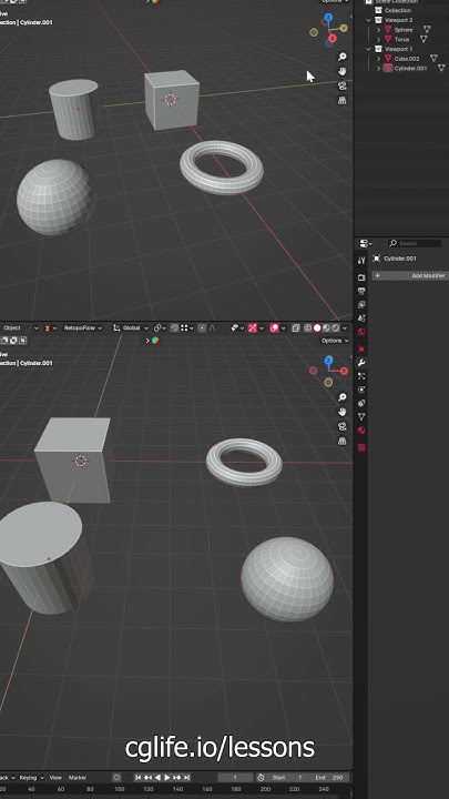 Hide objects for only 1 viewport window #blender #tutorial - YouTube