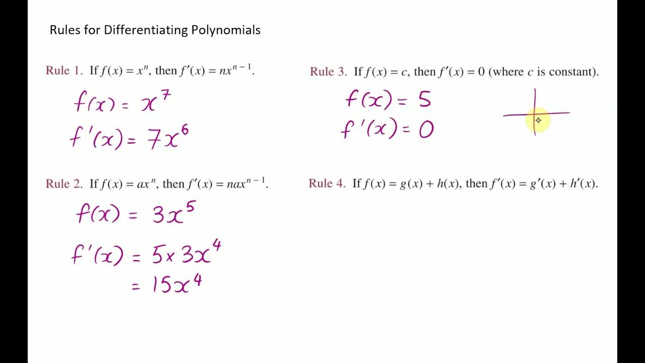 Rules for Differentiating Polynomials - YouTube