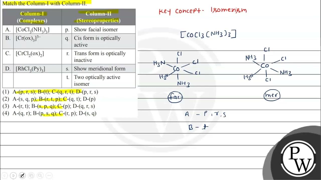 Match the Column-I with Column-II. \begin{tabular}{|l|l|c|l|} \hline \multicolumn{2}{|c|}{\( \be ...