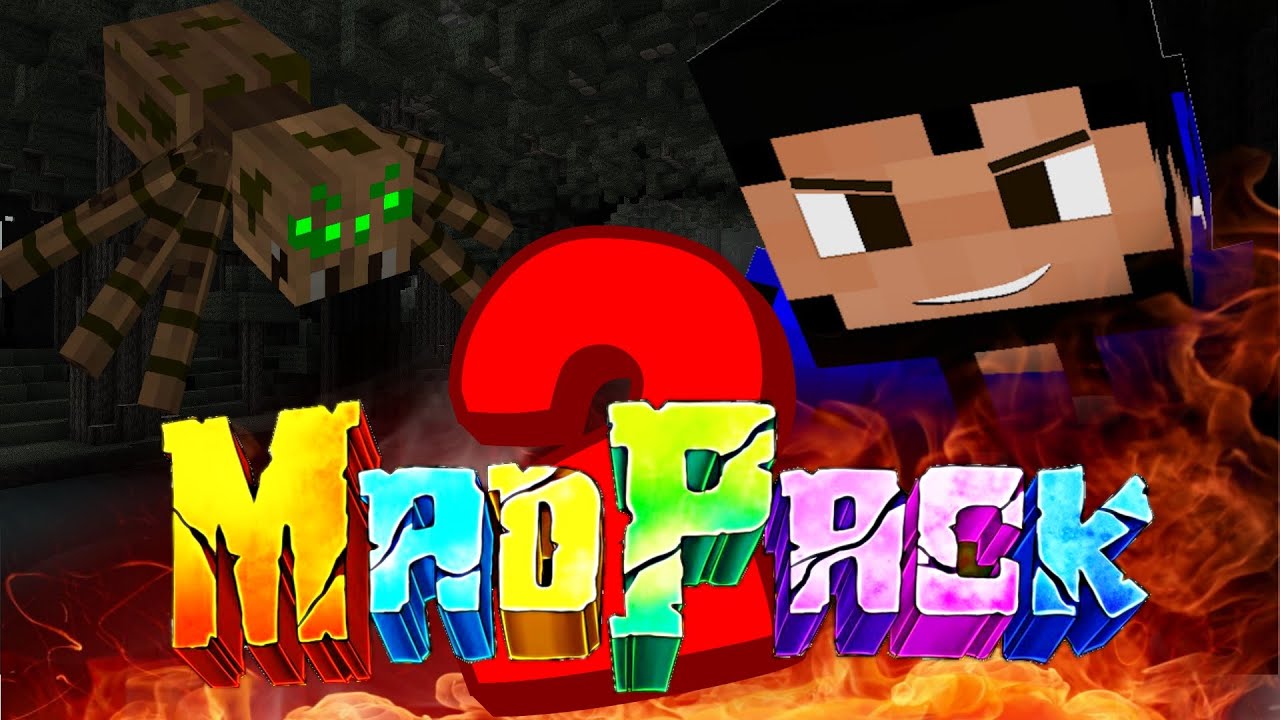 Minecraft MAD PACK 2: "SCARY SPIDERS?!" Episode 2 - YouTube