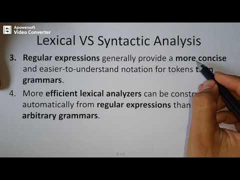 Lec11 D | Why Separate Lexical and Syntax Analysis | Syntax VS Lexical ...