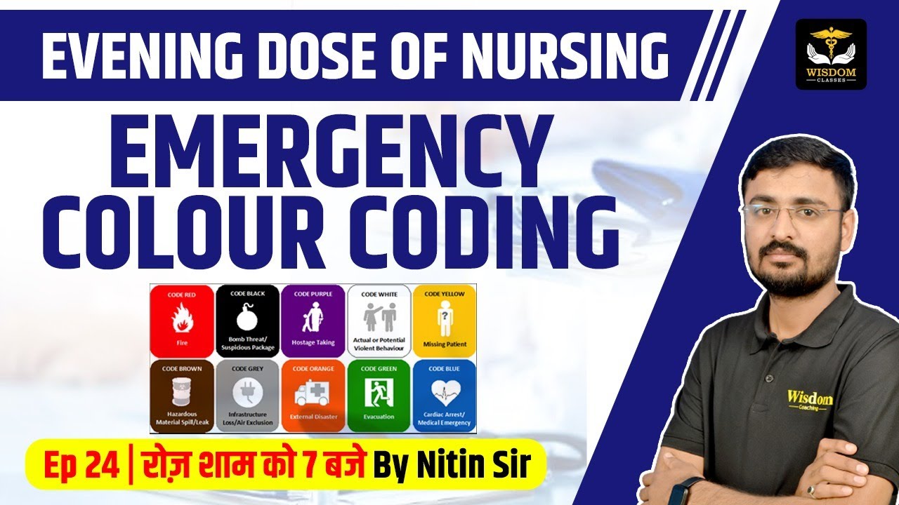 HOSPITAL EMERGENCY CODES | EMERGENCY COLOUR CODING | NITIN SIR | WISDOM NURSING CLASSES - YouTube