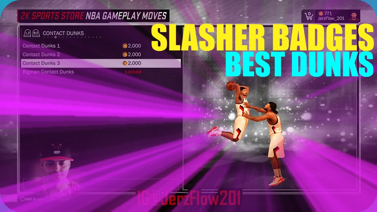 NBA 2K17 Slasher Gold Badges !! Best Dunks !! - YouTube