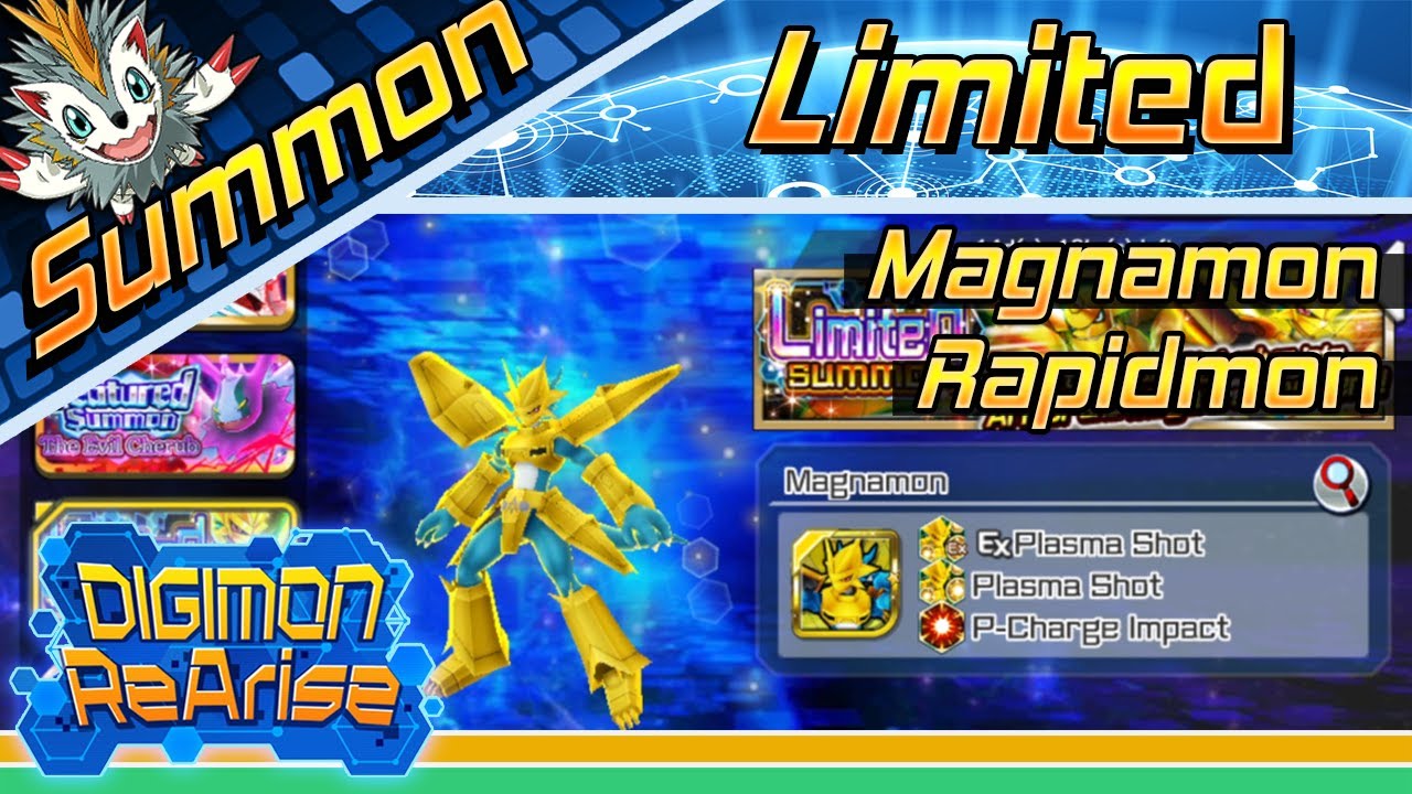 Digimon ReArise - Summon | Limited Summon (Magnamon & Rapidmon) | Accel ...