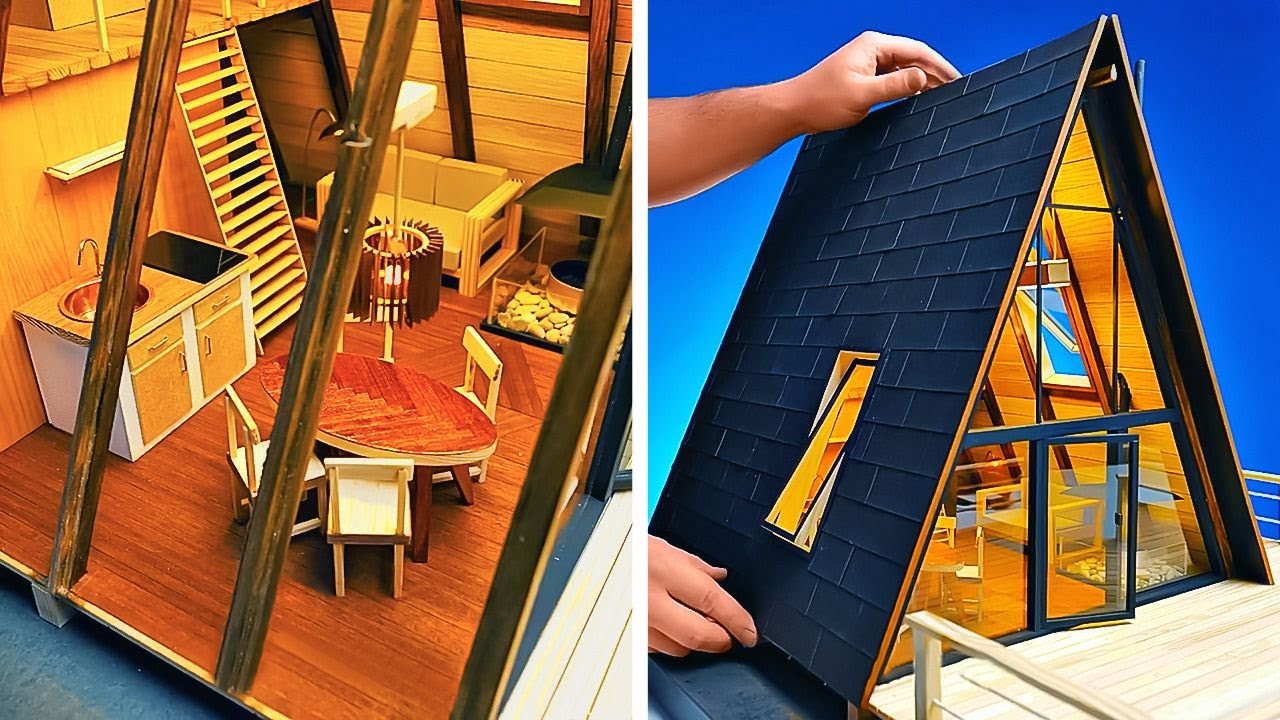 FANTASTISCHE MINI-PROJEKTE || DIY MINI HAUS UND MÖBEL - YouTube