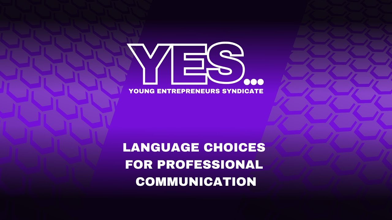 Language choices for professional communication - YouTube