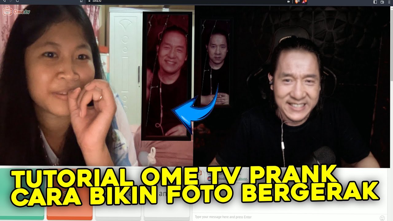 tutorial ome tv prank - cara bikin foto bergerak di ome tv - YouTube