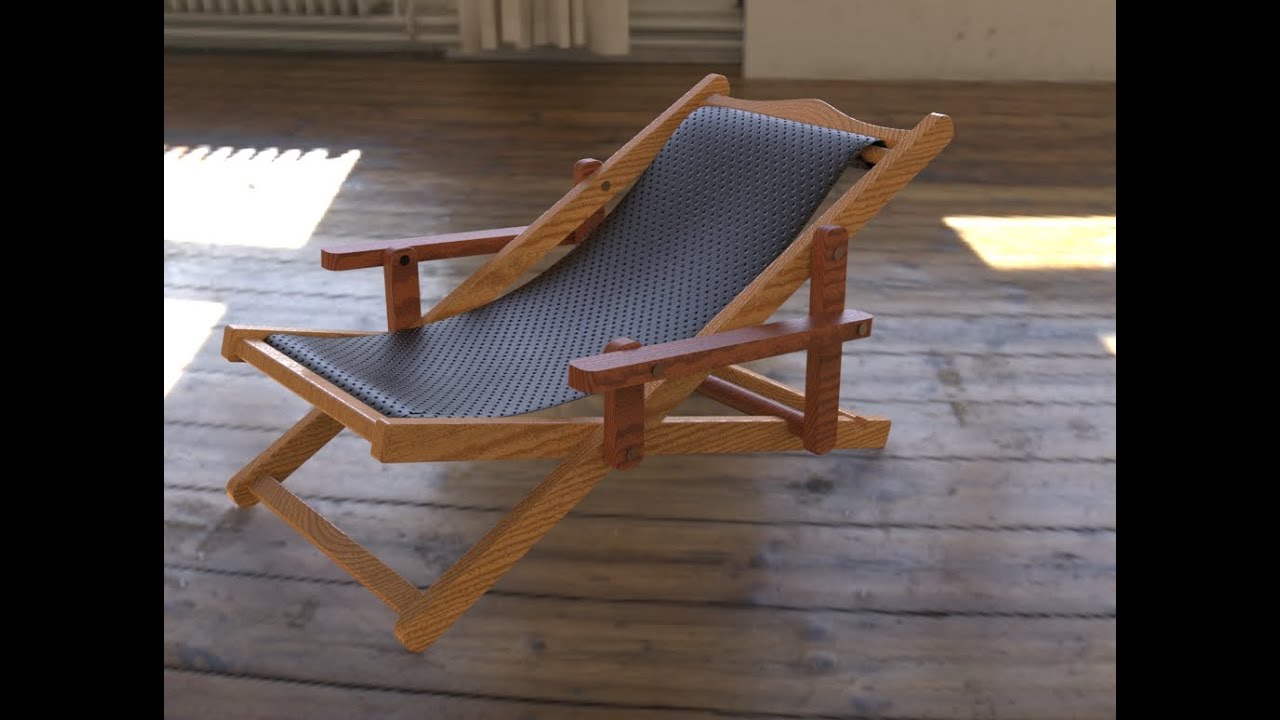 FUSION 360 CAD MODELLING | KEYSHOT 10 | Beach Chair TUTOTIAL | FOR ...