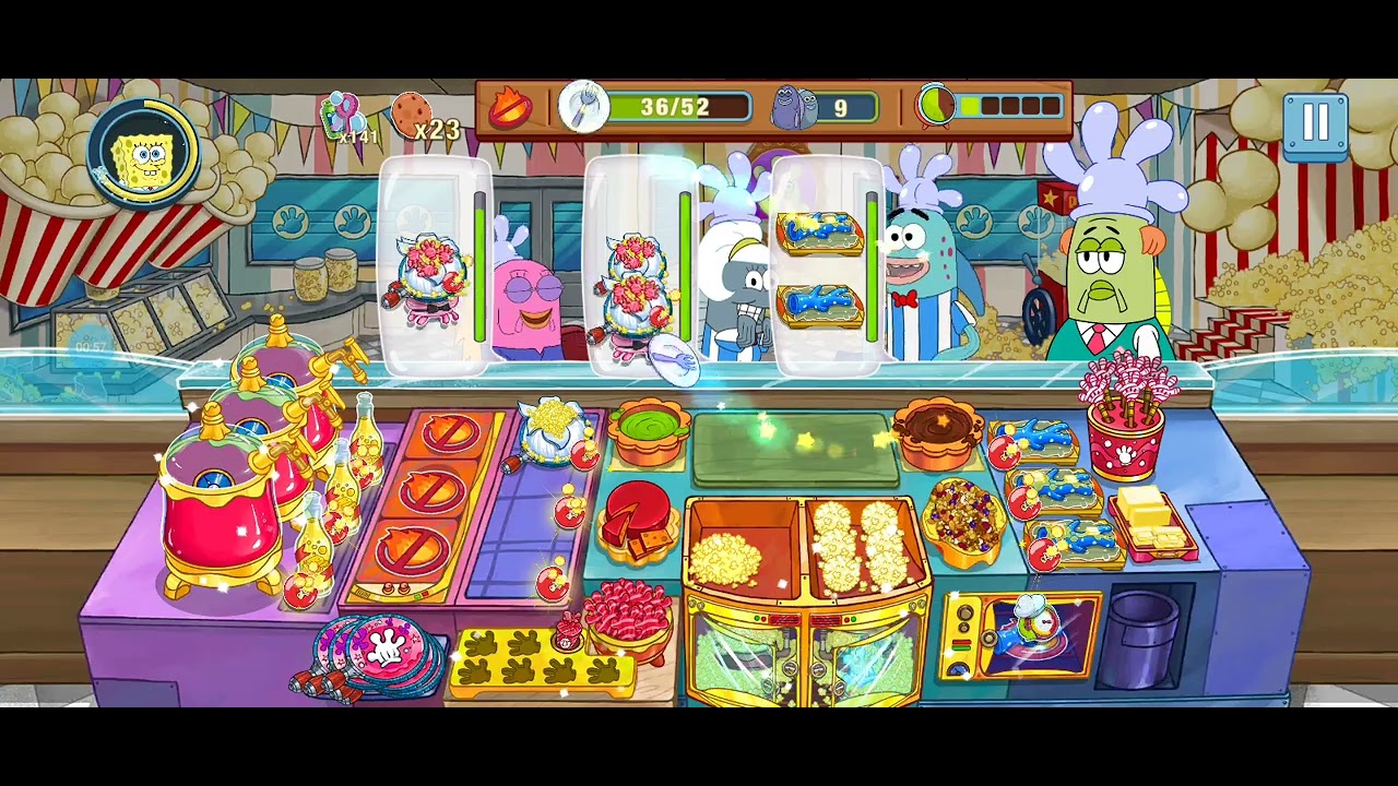 SpongeBob: Krusty Cook-Off - Pinky Popcorn Pit (Level 86/100) - YouTube