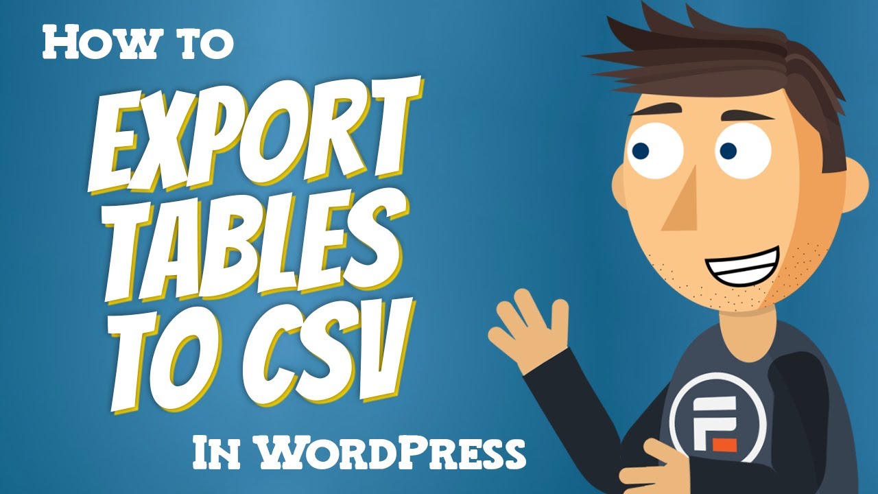 How To Export Tables To CSV In WordPress YouTube how-to-export-tables-to-csv-in-wordpress-youtube