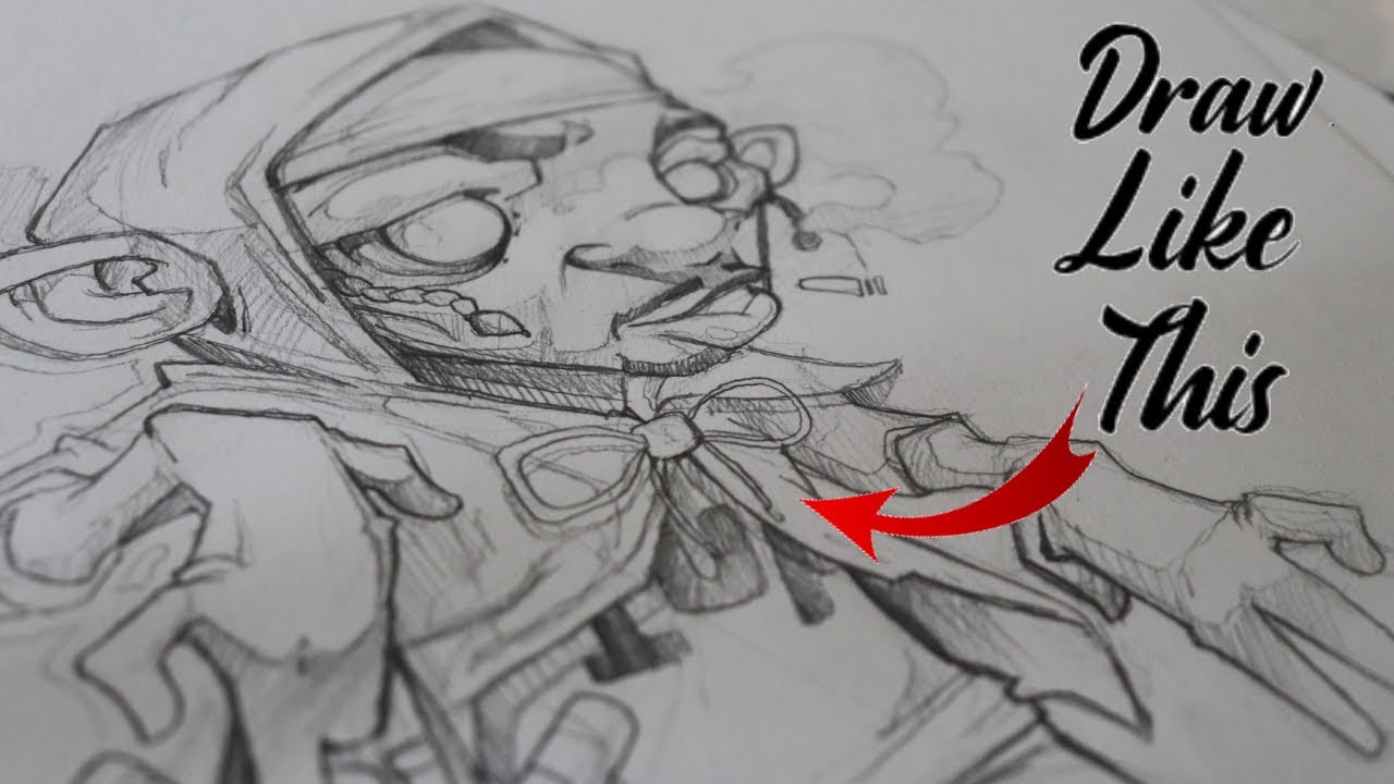 How to draw STRONG illustrated Characters (simple) - YouTube